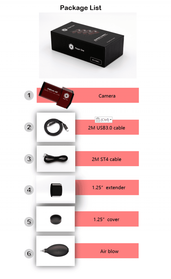 Xena-M USB3.0 Mono Camera (IMX249) – Player One Astronomy