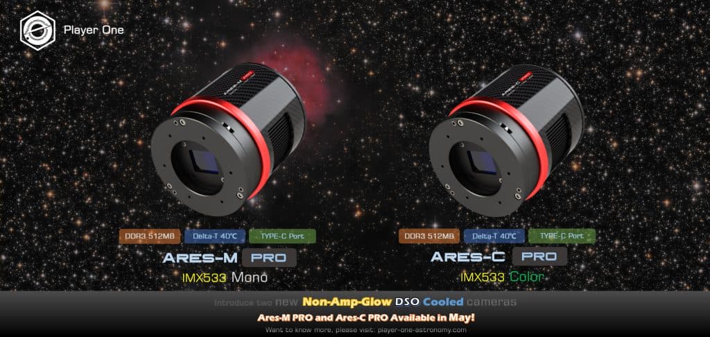 Ares-M Pro USB3.0 Mono Cooled Camera (IMX533) – Player One Astronomy