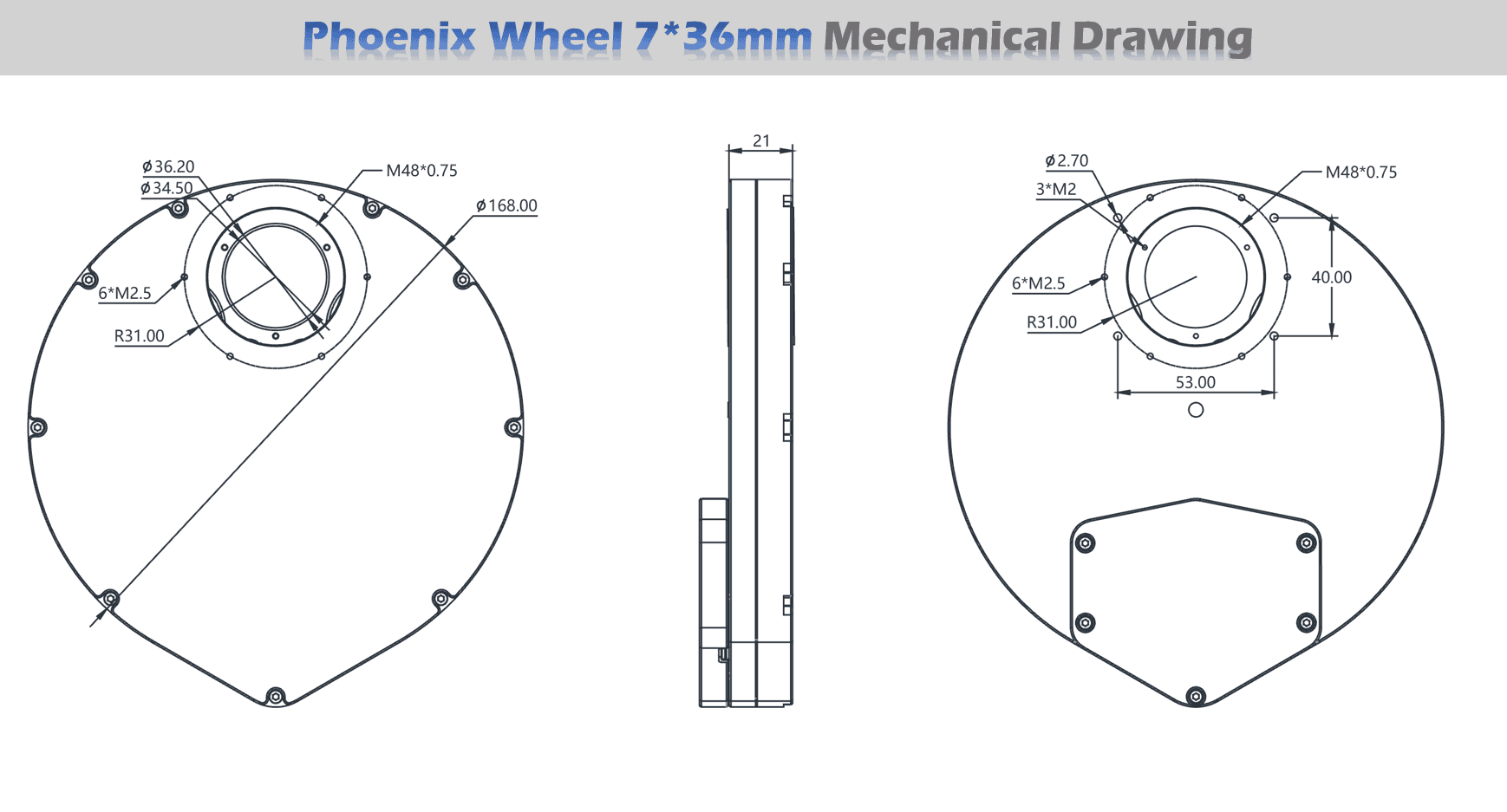 Phoenix Wheel 7x36MM – Player One Astronomy