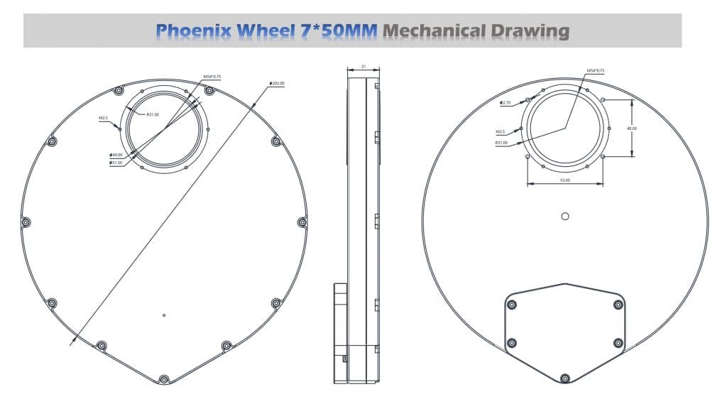 Phoenix Wheel 7x50MM – Player One Astronomy