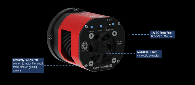 ZEUS 455M PRO (IMX455) USB3.0 Mono Cooled Camera – Player One Astronomy